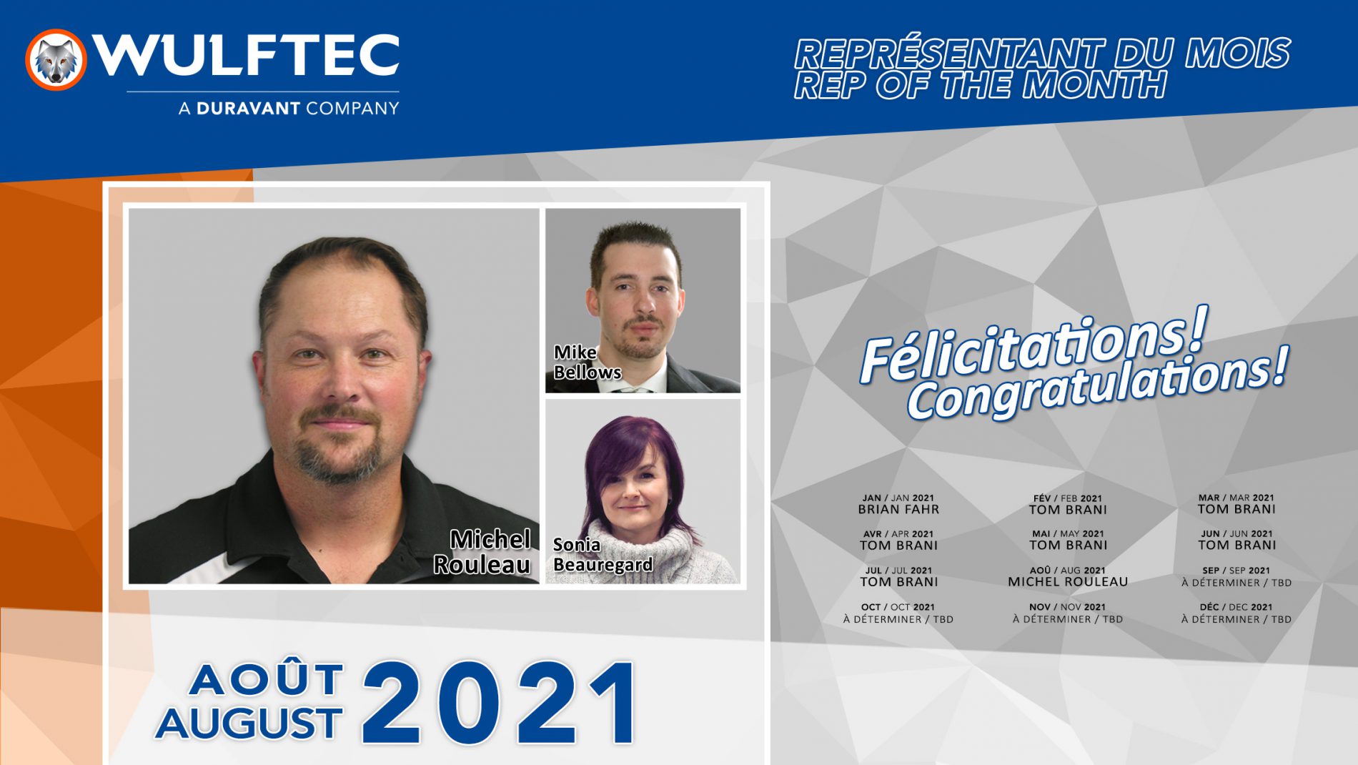 Rep of the month - Wulftec International Inc.